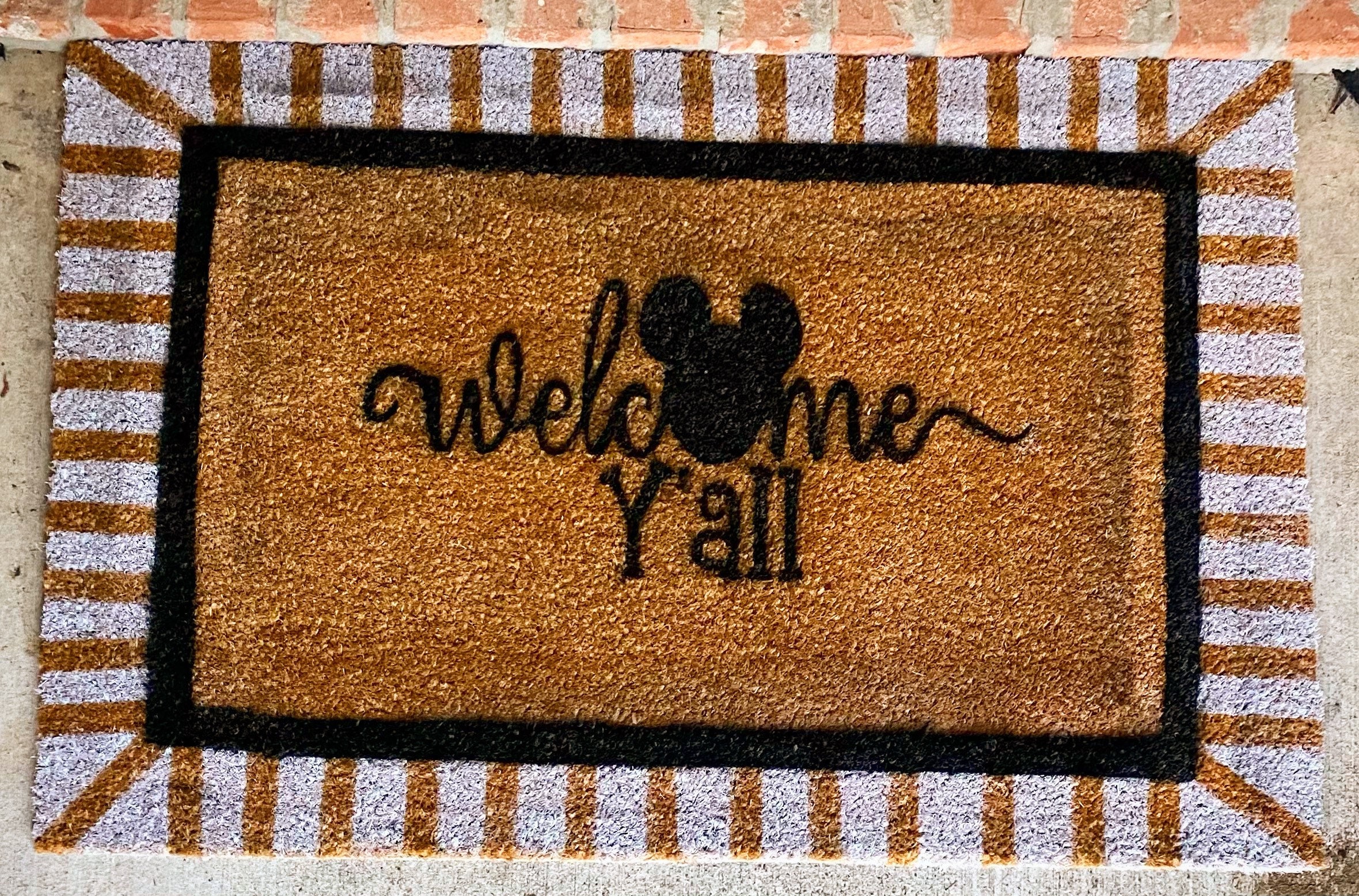 Welcome Mats / Welcome Y'all / Disney Mat / Disney Welcome | Etsy