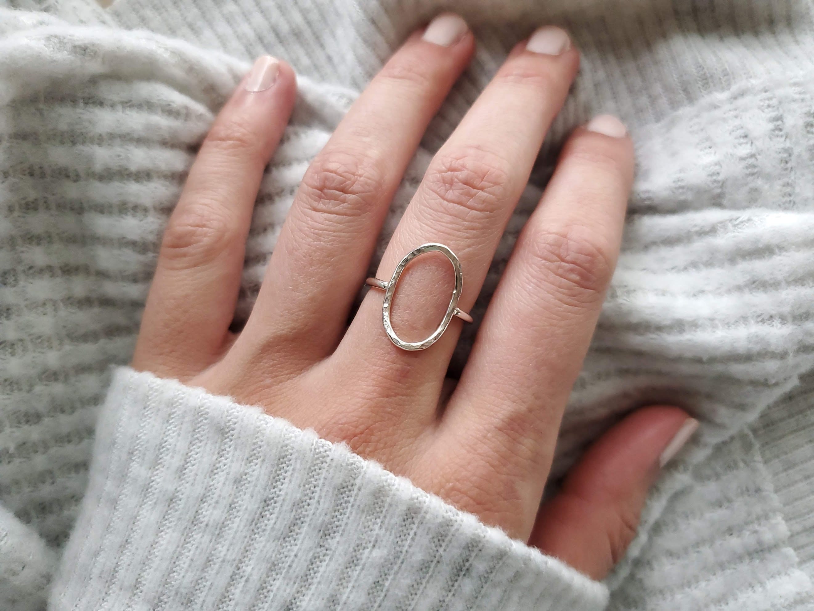 Alice sterling silver ring handmade ring hammered ring | Etsy