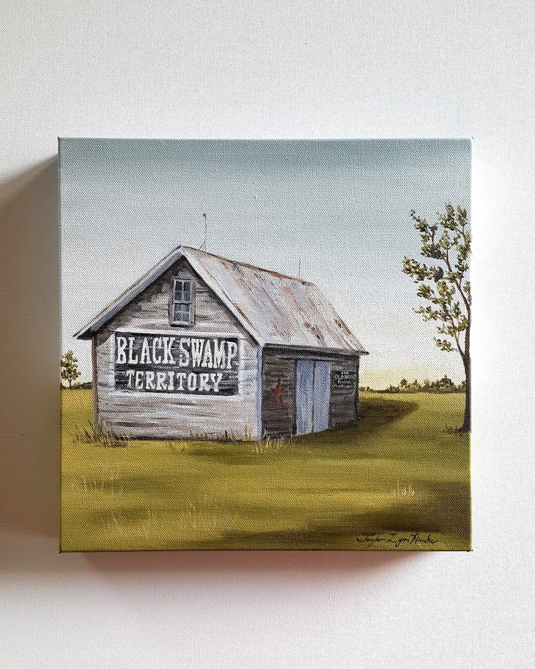 Black Swamp Territory -original Oil Painting, Rustic Barn, Small ...
