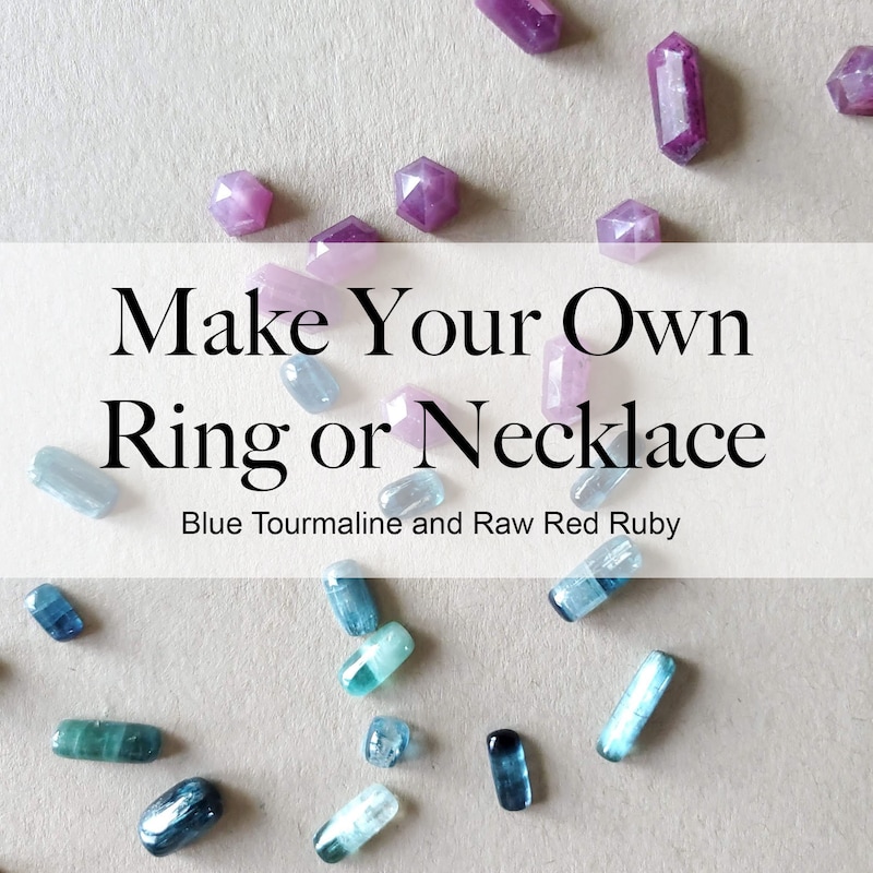 Ruby and Tourmaline Band - Etsy