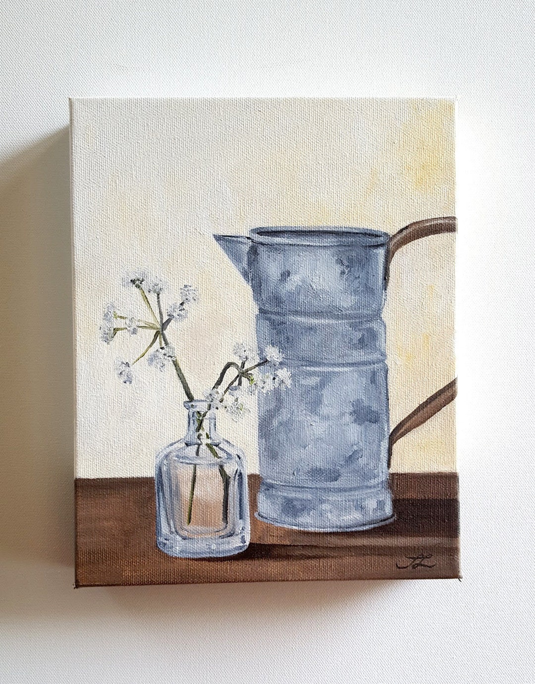 Simple Life -original Oil Painting, Rustic Sill Life, Small Painting ...
