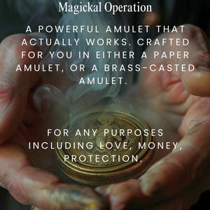 Custom Amulet Creation - Talisman - Love Money Success - Handmade ...