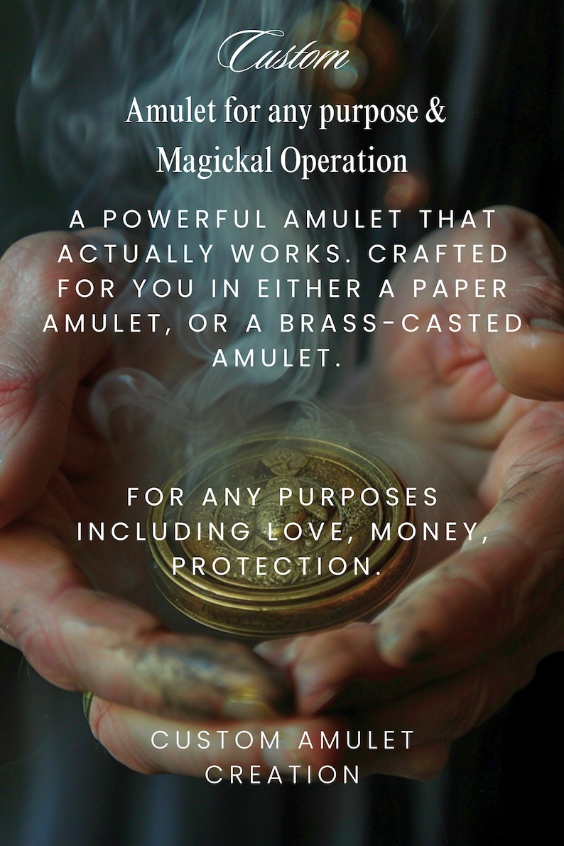 Custom Amulet Creation - Talisman - Love Money Success - Handmade ...