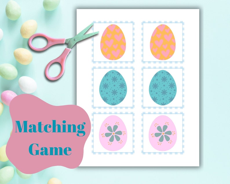 Easter Egg Match up Game - Printable - Children - School - Learning ...