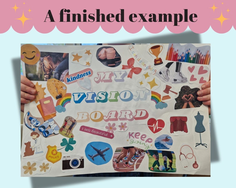 Vision Board Kit for Kids - Printable - Positive Affirmations for Kids ...