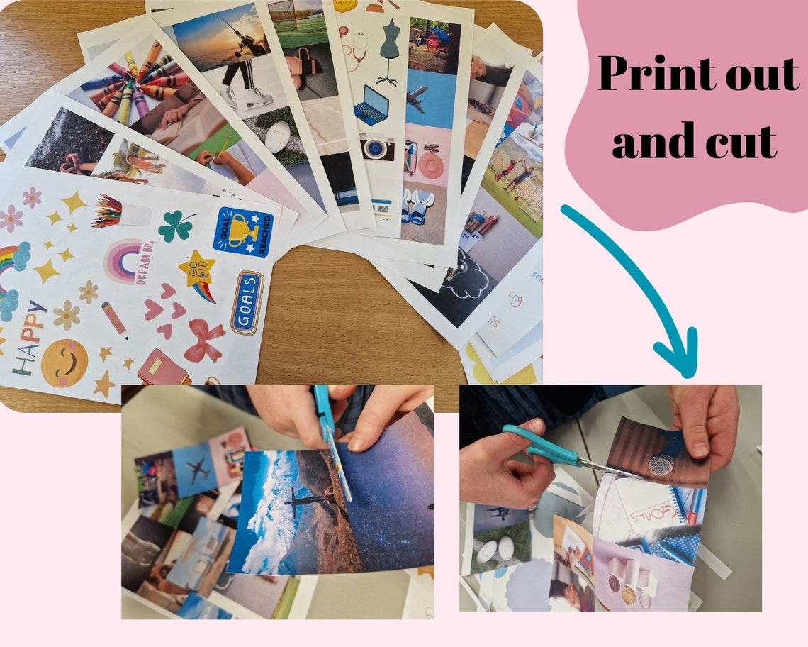 Vision Board Kit for Kids - Printable - Positive Affirmations for Kids ...