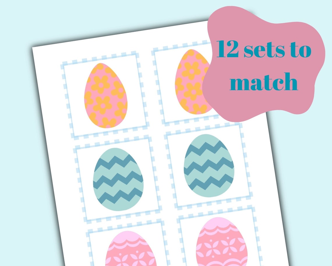 Easter Egg Match up Game - Printable - Children - School - Learning ...