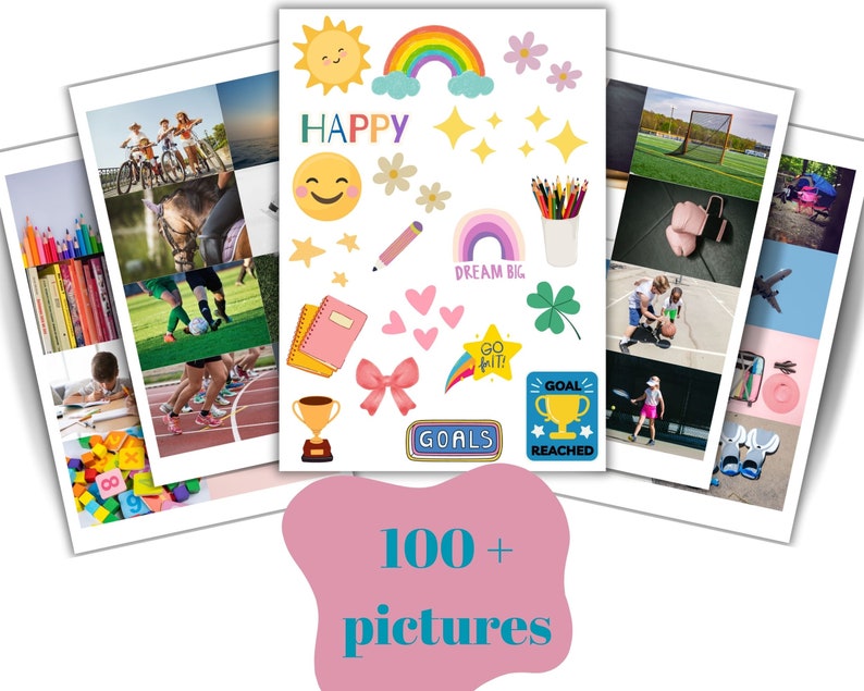 Vision Board Kit for Kids - Printable - Positive Affirmations for Kids ...