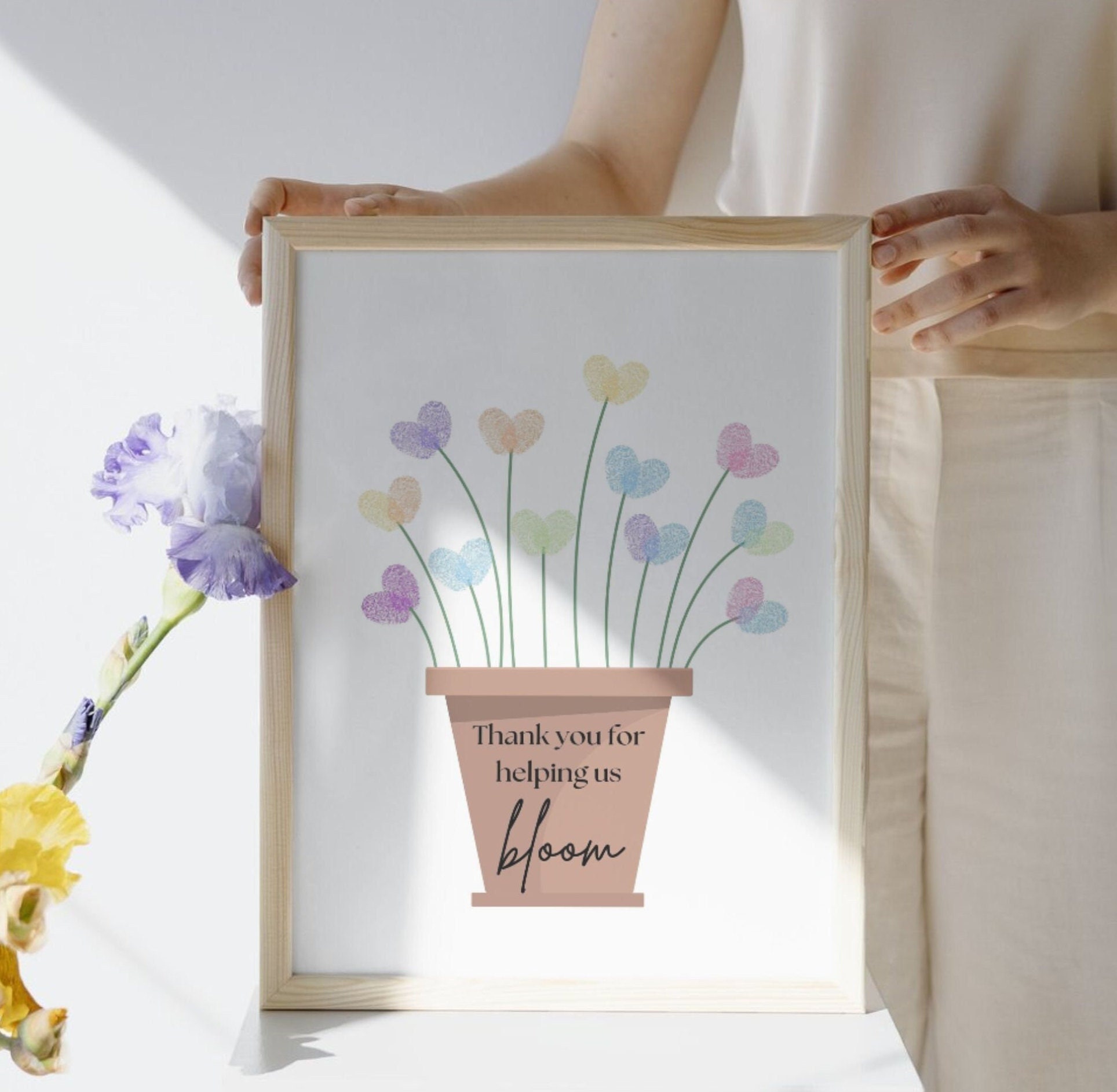 Teacher Appreciation Gift Fingerprint Art - Gift for Teacher - End of ...