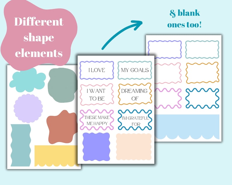 Vision Board Kit for Kids - Printable - Positive Affirmations for Kids ...