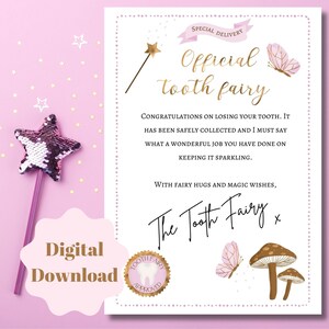 Tooth Fairy Letter Printable Tooth Fairy Note Digital Download - Etsy