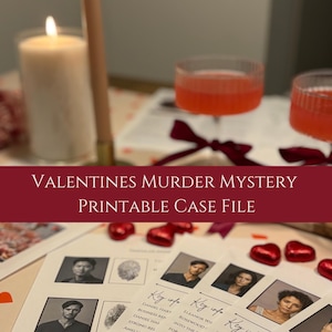 Murder Mystery Case Files Printable - Valentines Date Night- True Crime ...