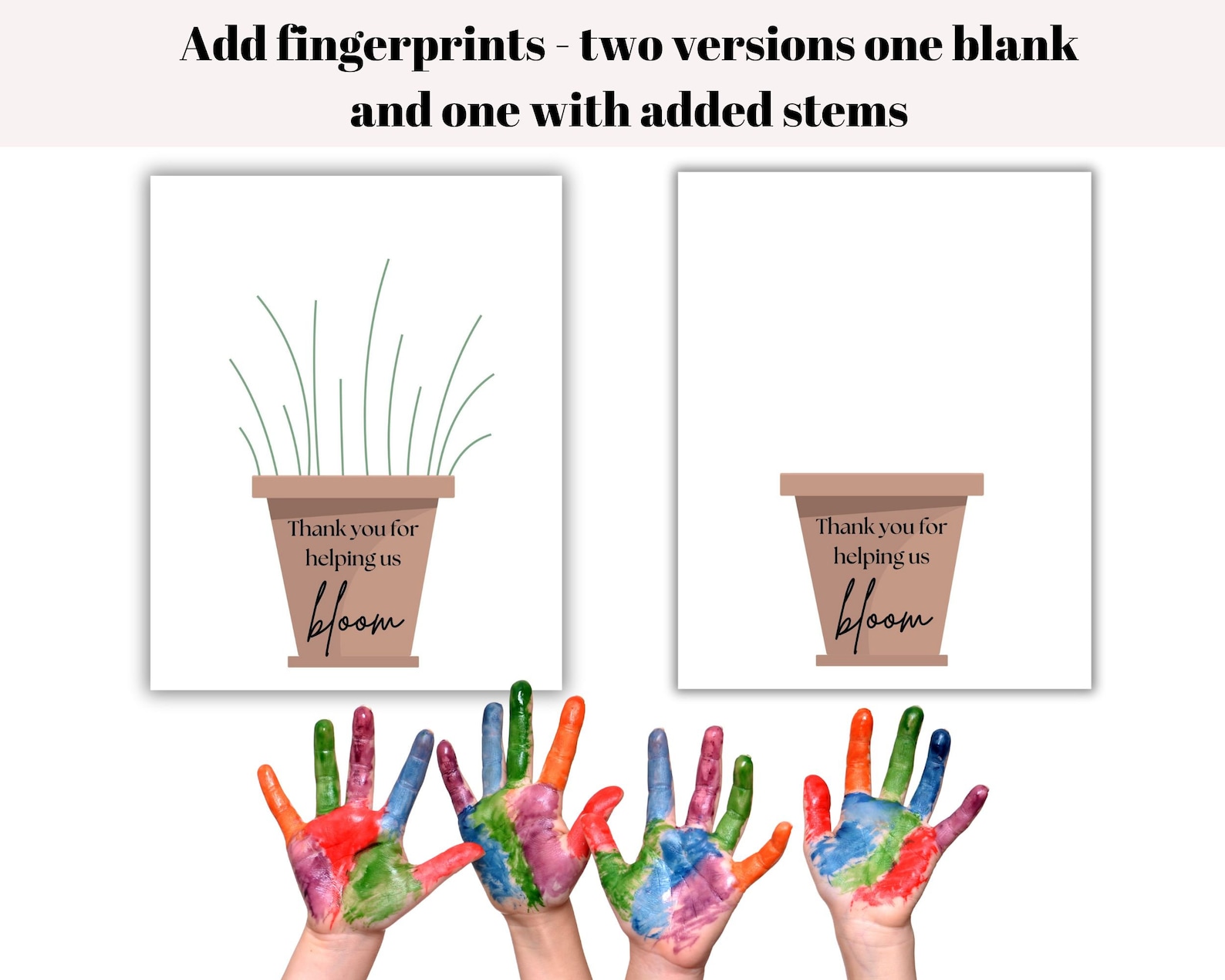 Teacher Appreciation Gift Fingerprint Art - Gift for Teacher - End of ...