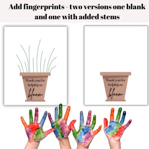 Teacher Appreciation Gift Fingerprint Art - Gift for Teacher - End of ...