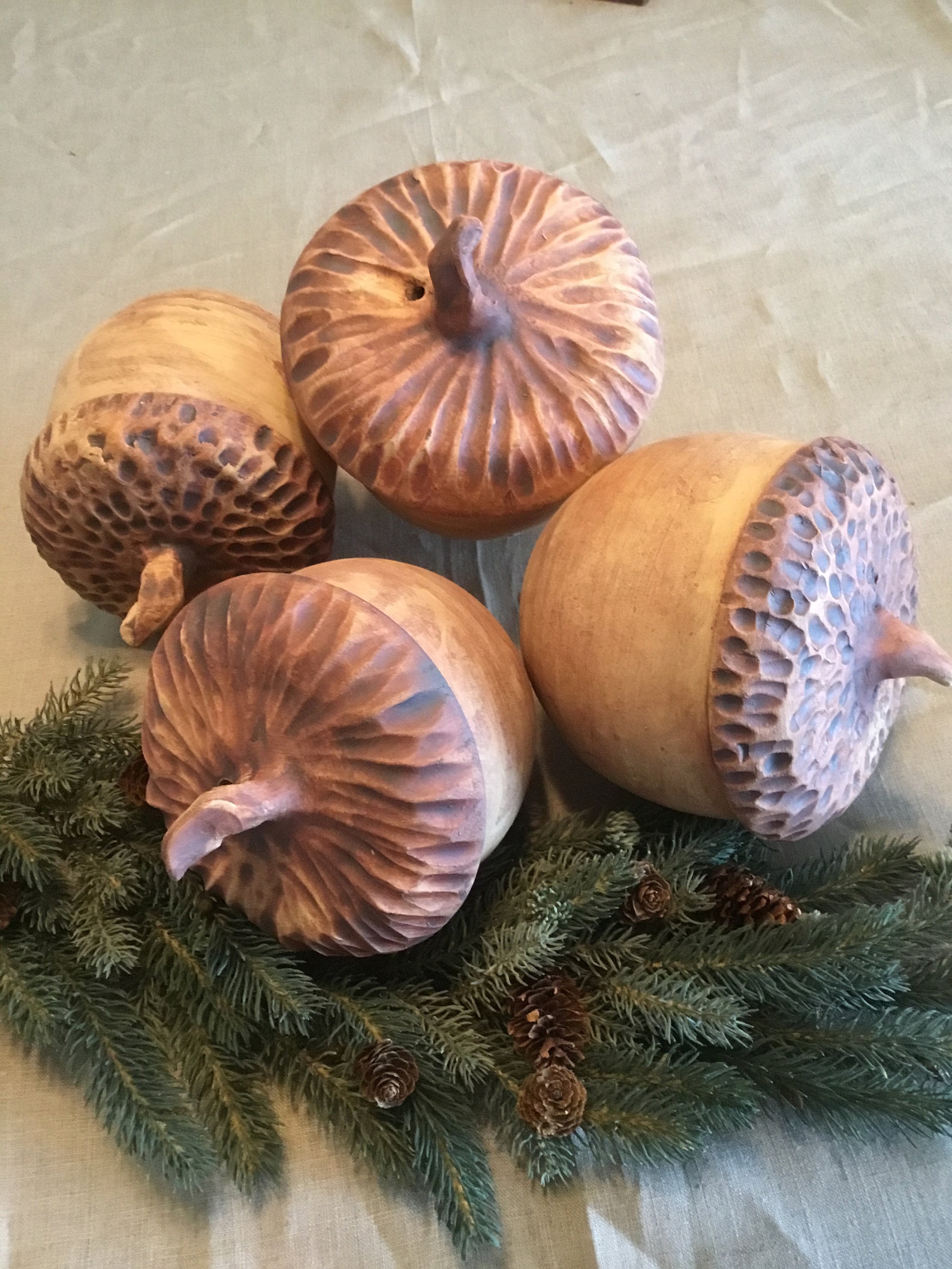 Ceramic Acorns Set of 3 Fall Decor Seasonal Decor Tabletop - Etsy UK