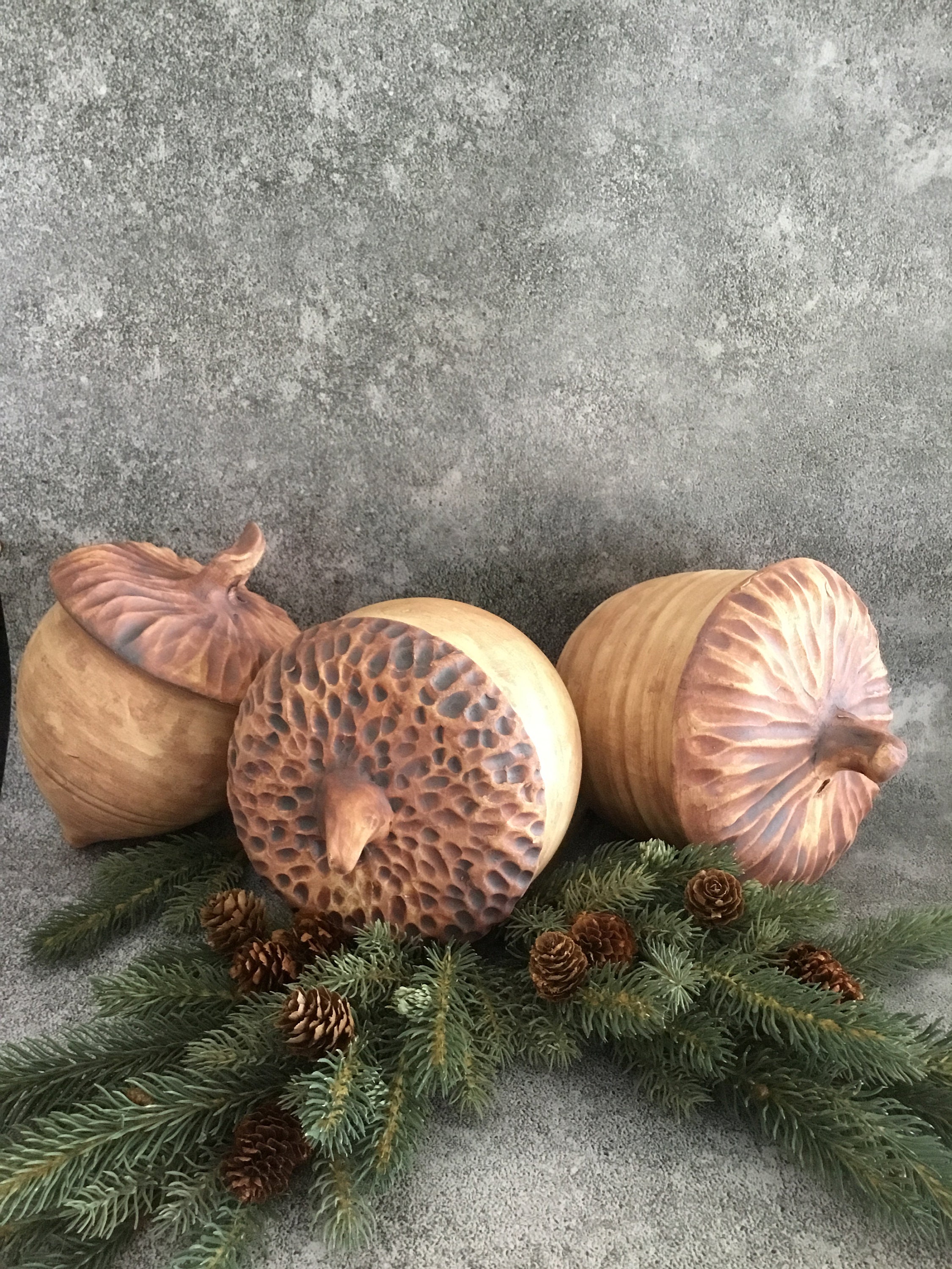 Ceramic Acorns Set of 3 Fall Decor Seasonal Decor Tabletop - Etsy UK