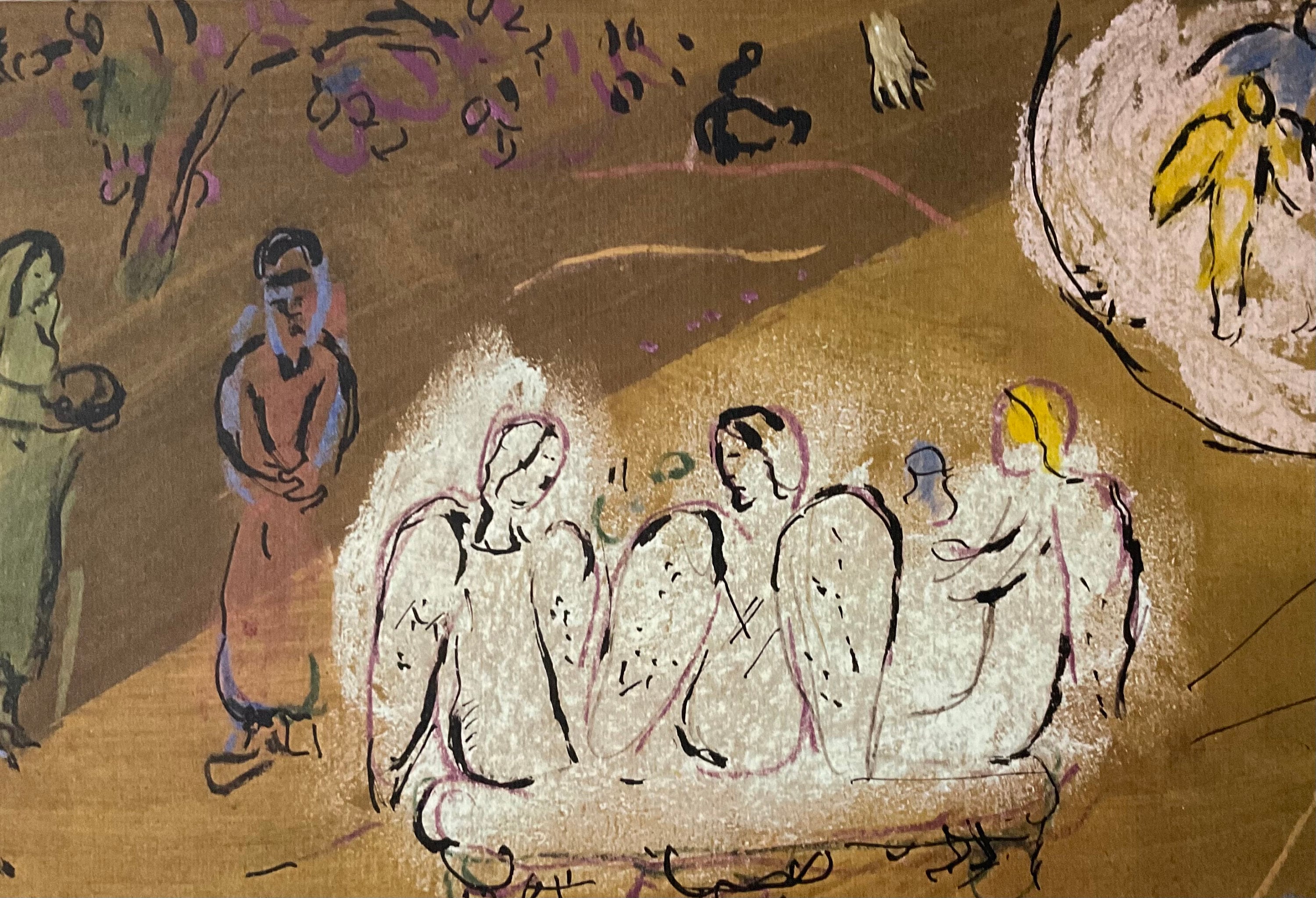 Marc Chagall Abraham and the Three Angels Limited Edition | Etsy