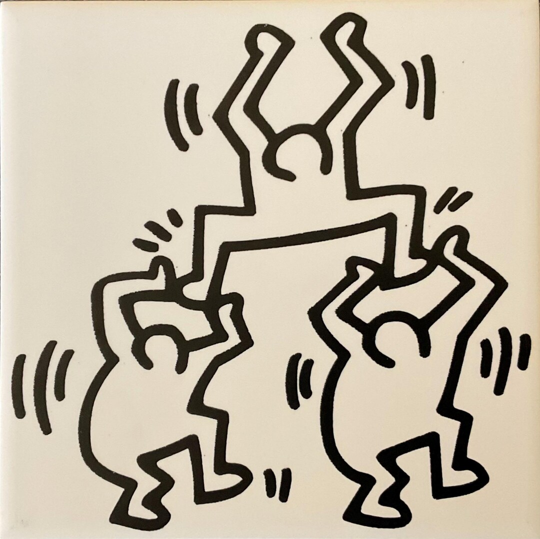Keith Haring 20x20 Cm Ceramic Tile With Keith Haring Foundation Stamp ...