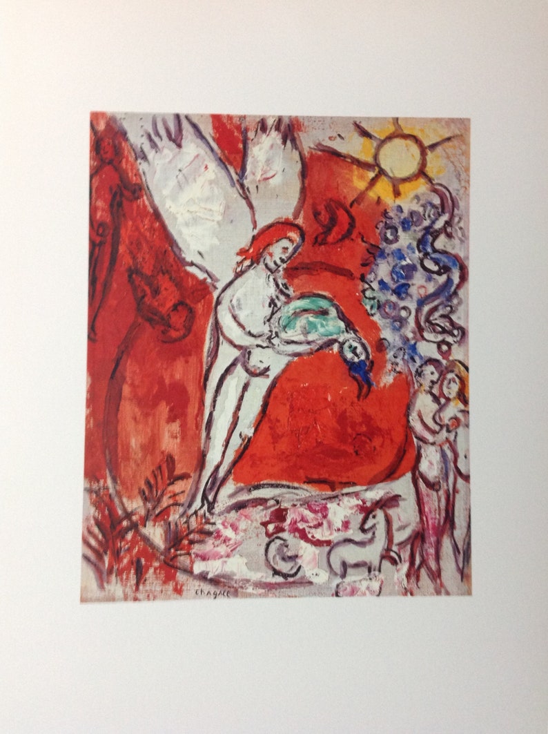 Marc Chagall the Creation of Man Lithograph 52x37 Cm With - Etsy