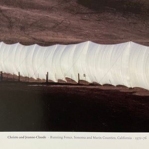 Christo and Jeanne-claude - Offset Lithograph 35x28 Cm - Running Fence ...