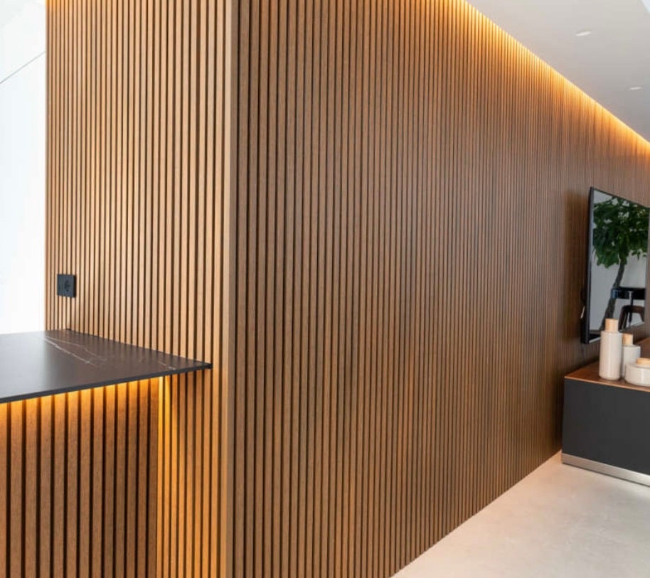 Sound-absorbing Panel With Oak Wood Slats and Felt Base - Etsy