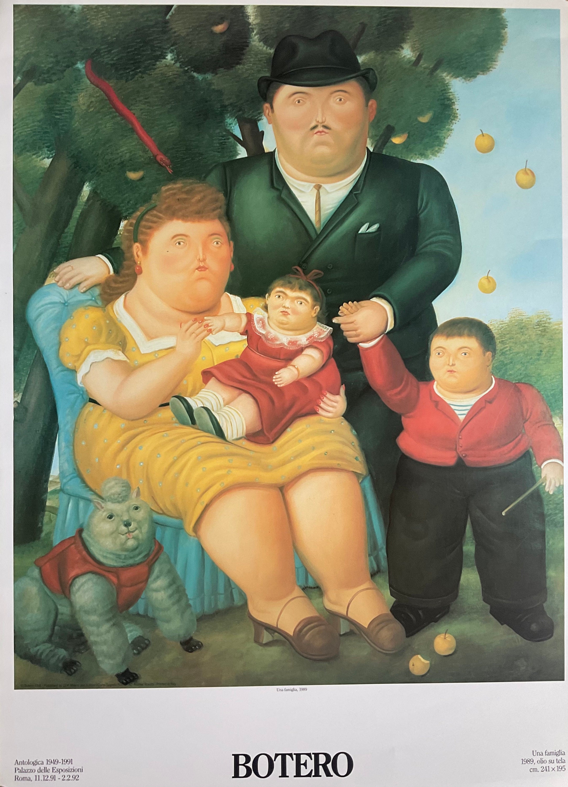 Fernando Botero A Family Rare Poster Cm 94x68 Year 1991 | Etsy