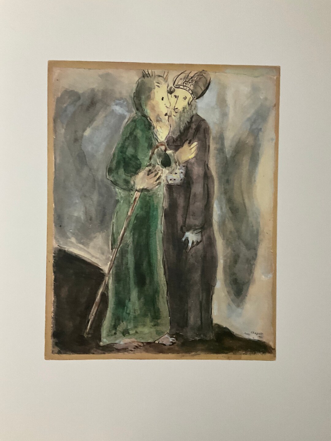 Marc Chagall Moses and Aaron Lithograph From 1986, Limited Edition ...