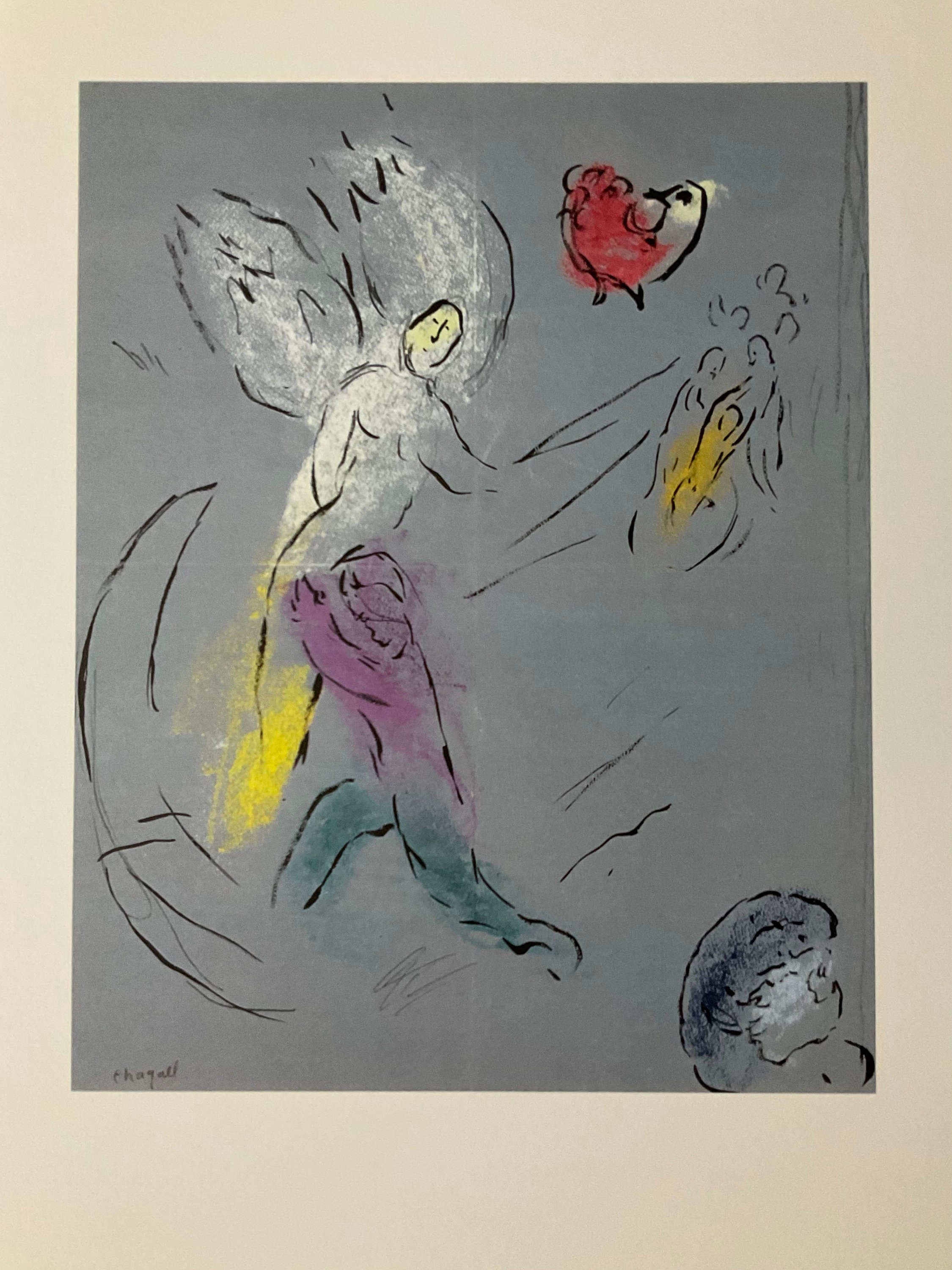 Marc Chagall La Lutte De Jacob Et De L'ange Lithograph | Etsy