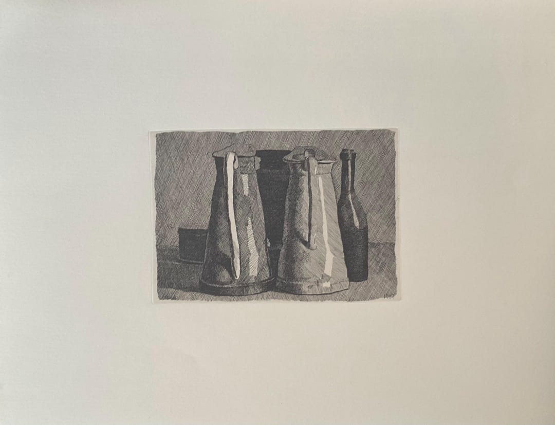 Giorgio Morandi Still Life With Vases and Bottles 1984 Engraving, Cm ...