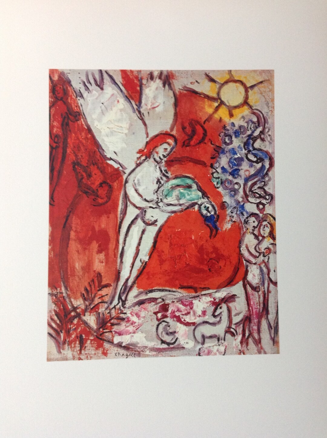 Marc Chagall - the Creation of Man - Lithograph Cm 52x37 With ...