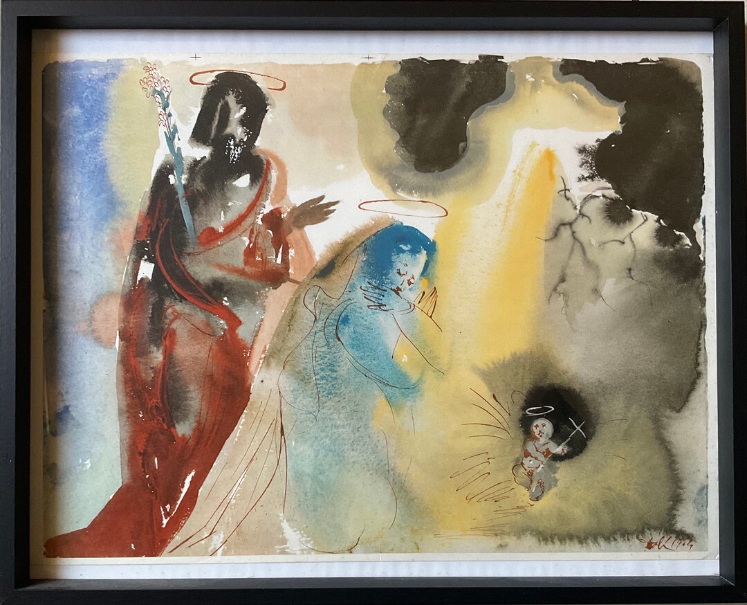 Salvador Dalì the Holy Family Cm 54x42 Limited Edition, With Frame - Etsy