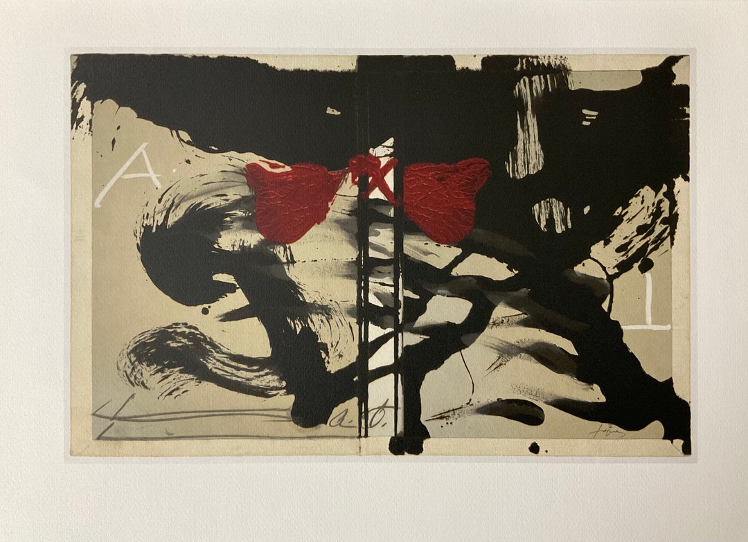 Antoni Tapies - Open Book - Lithograph, 1982, Limited Edition, 52x37 Cm ...