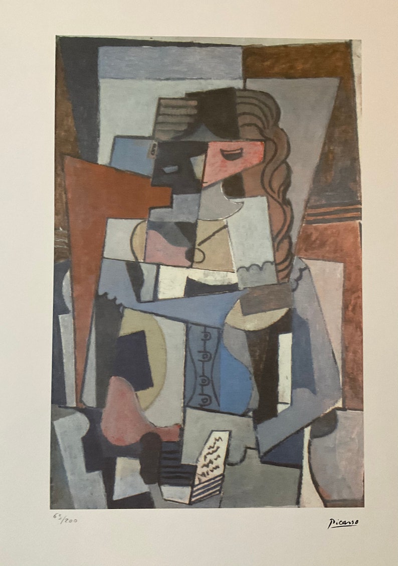 Prints lithography 70x50 cm Man with hat Pablo Picasso Art ...