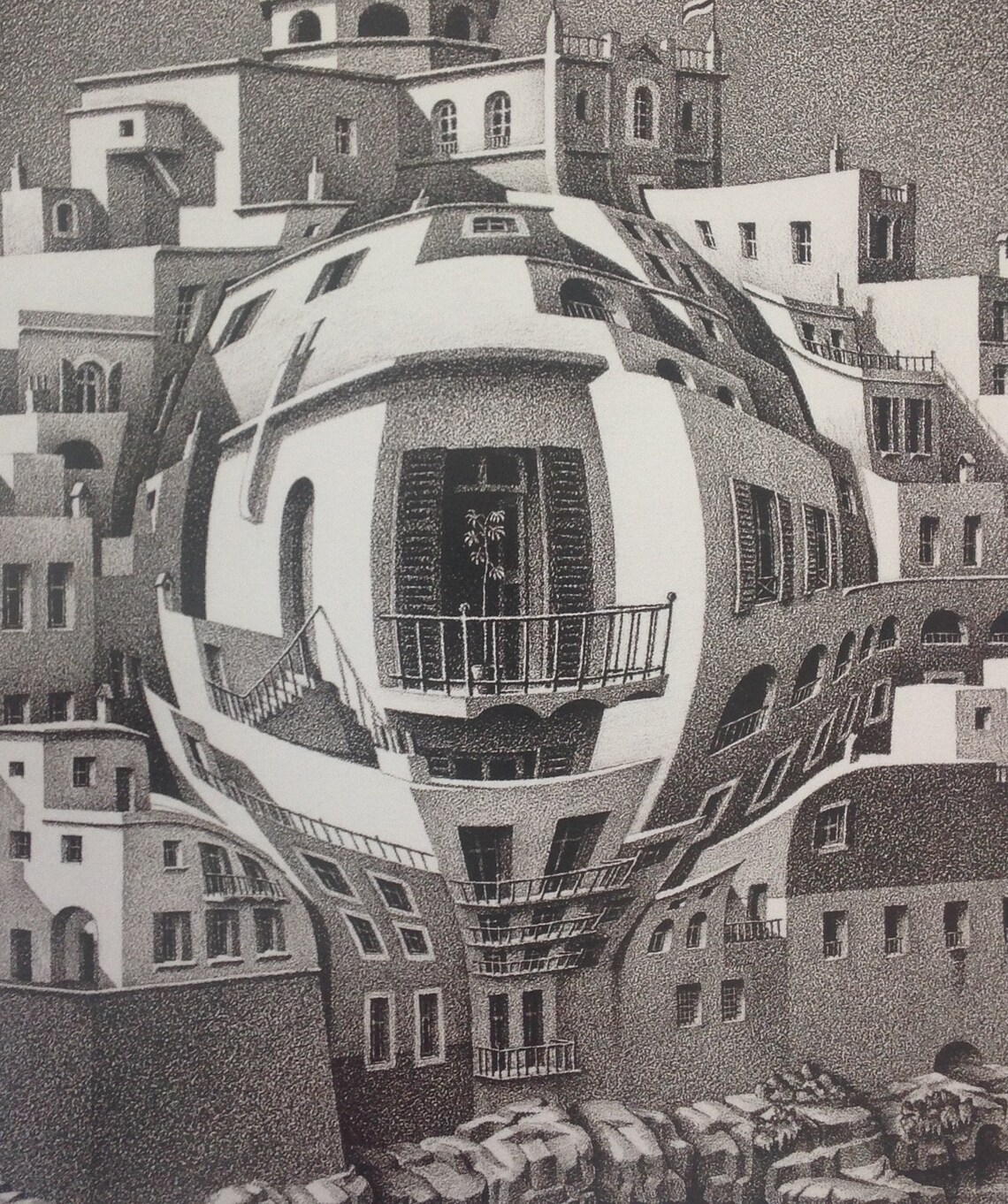 M.C. Escher Balcony Limited Edition Offsett Lithography | Etsy