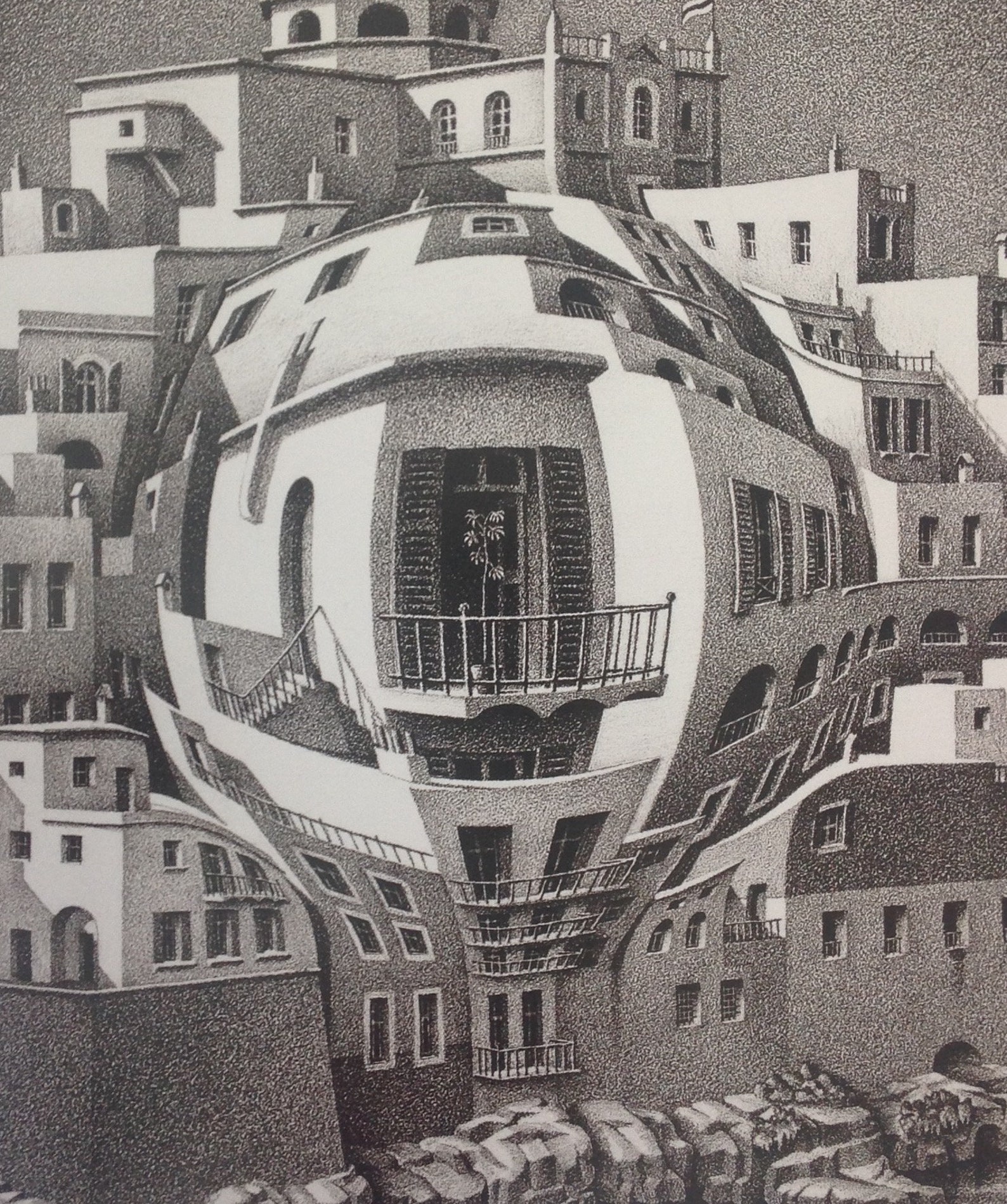 M.C. Escher Balcony Limited Edition Offset Lithograph - Etsy