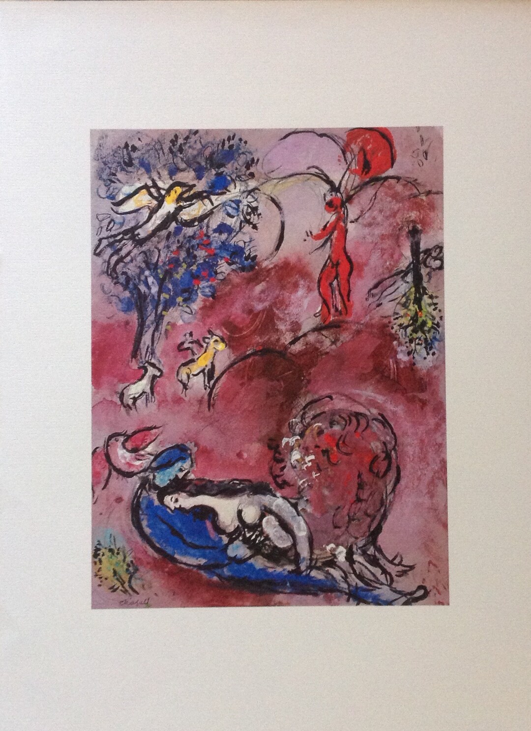 Marc Chagall 1986, Lithograph Cm 52x37 Limited Edition, With ...
