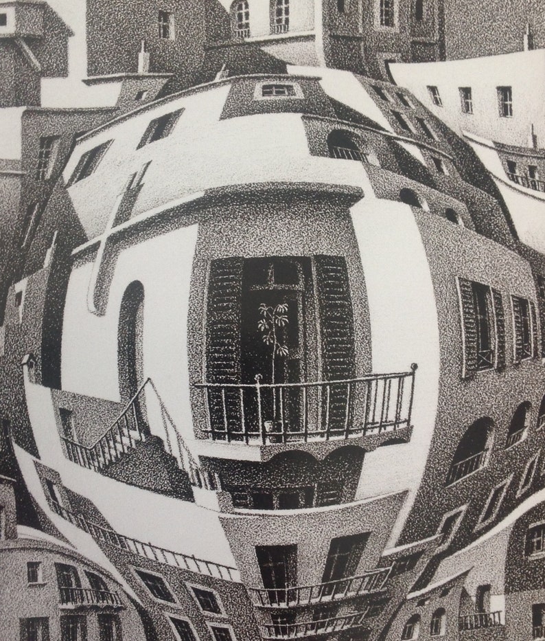 M.C. Escher Balcony Limited Edition Offsett Lithography | Etsy