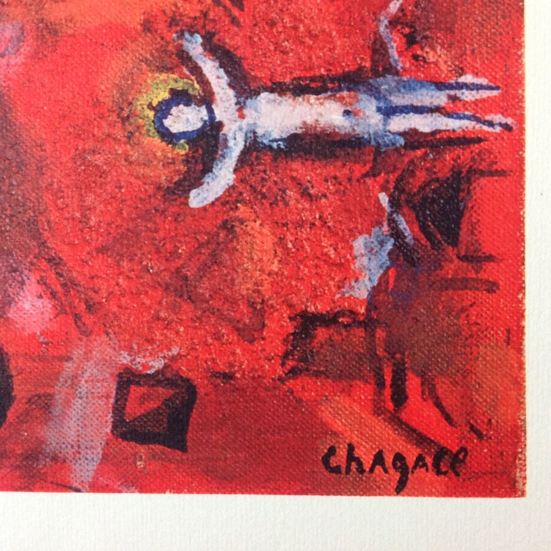 Marc Chagall - Lithograph "the Bride", With Certificate 52x37 Cm - Etsy