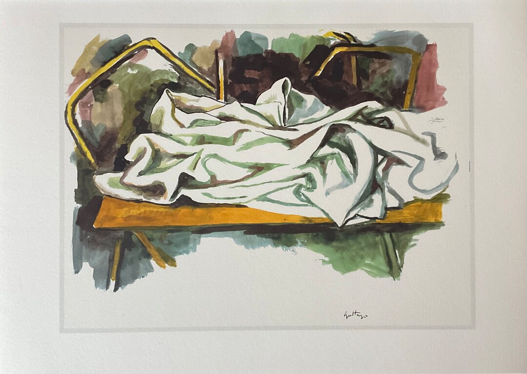 Renato Guttuso - Drappo Bianco - Lithograph Cm 52x37, Limited Edition ...