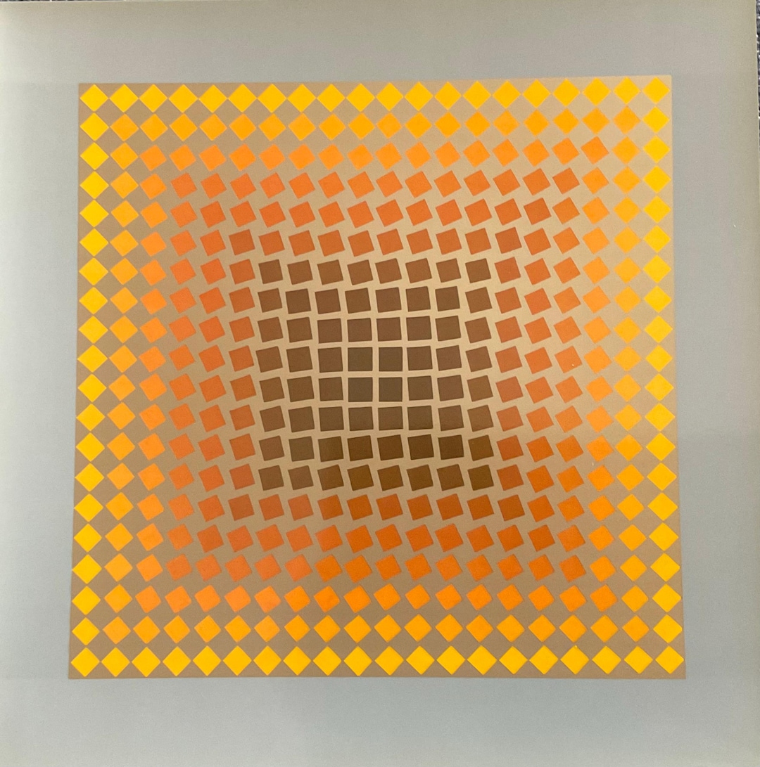 Victor Vasarely Limited Edition Silkscreen From 1971, Cm 27x27 - Etsy