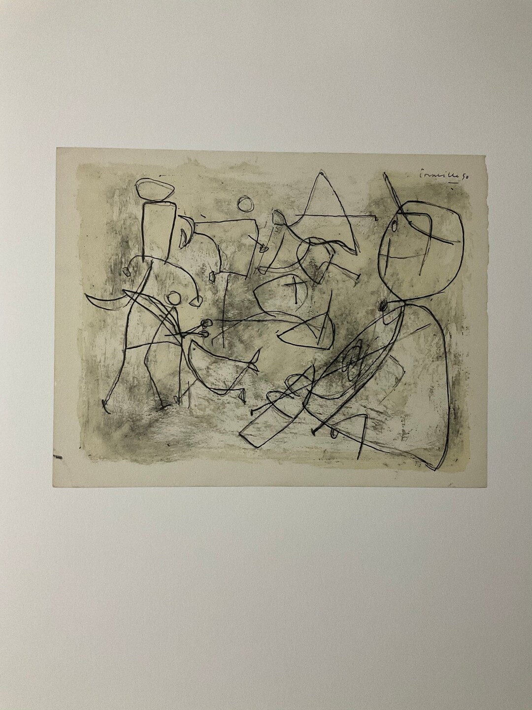 Guillaume Corneille - La Sardane - 1983, Lithograph 52x37 Cm - Etsy