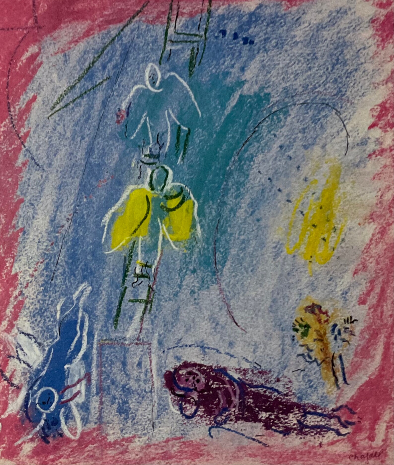 Marc Chagall Le Songe De Jacob Lithograph Cm 52x37 Limited | Etsy