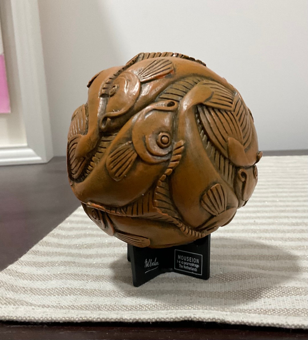 M.C. Escher - Fish - Sfera in Legno, Edizione Limitata, Diametro 7 Cm ...