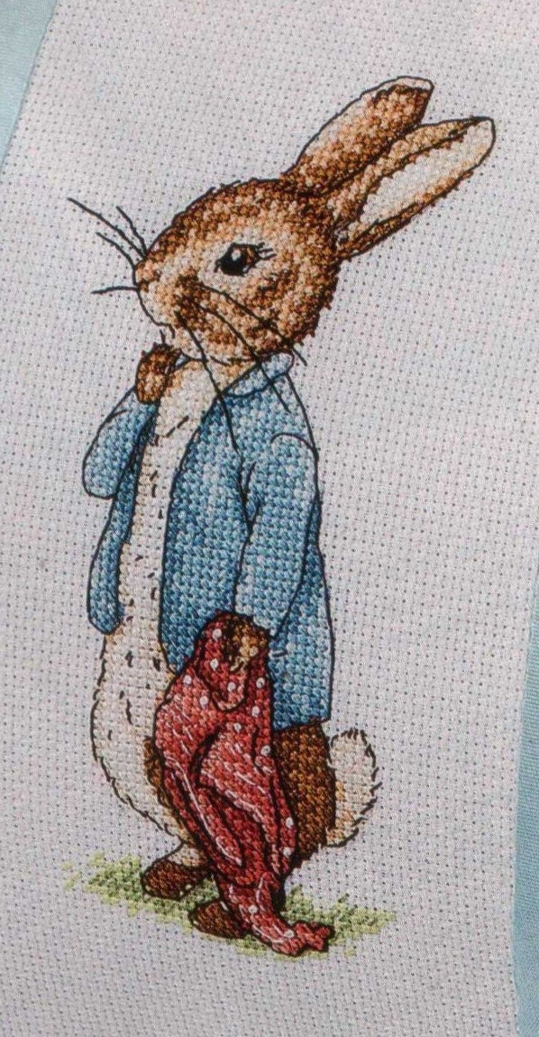 Peter Rabbit With Blanket, Cross Stitch Pdf Pattern - Etsy