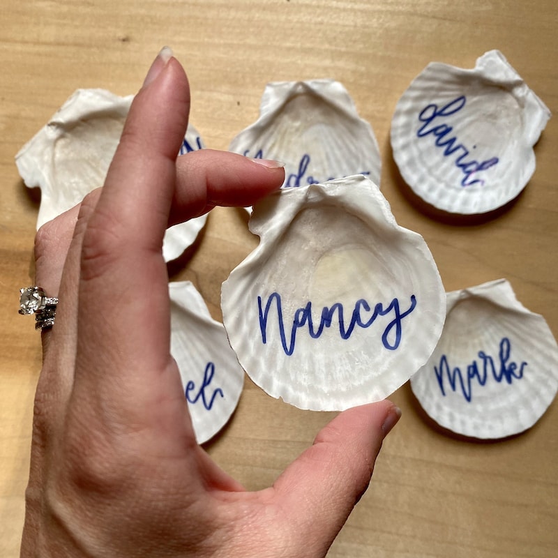 Sea Shell Place Card - Etsy