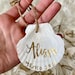 SILVER Seashells / Wedding Personalized Shells Table Name Plates Place ...