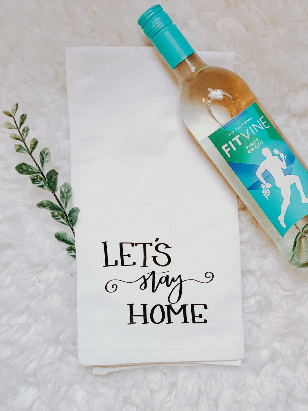 Let's Stay Home Tea Towel - Etsy