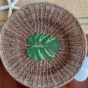 Wedding Nameplates •tropical Palm Leaves• Guest Names Table Decor ...