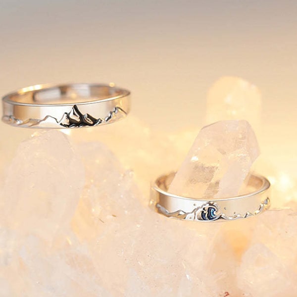 Men and Women Matching Ocean Rings - Etsy