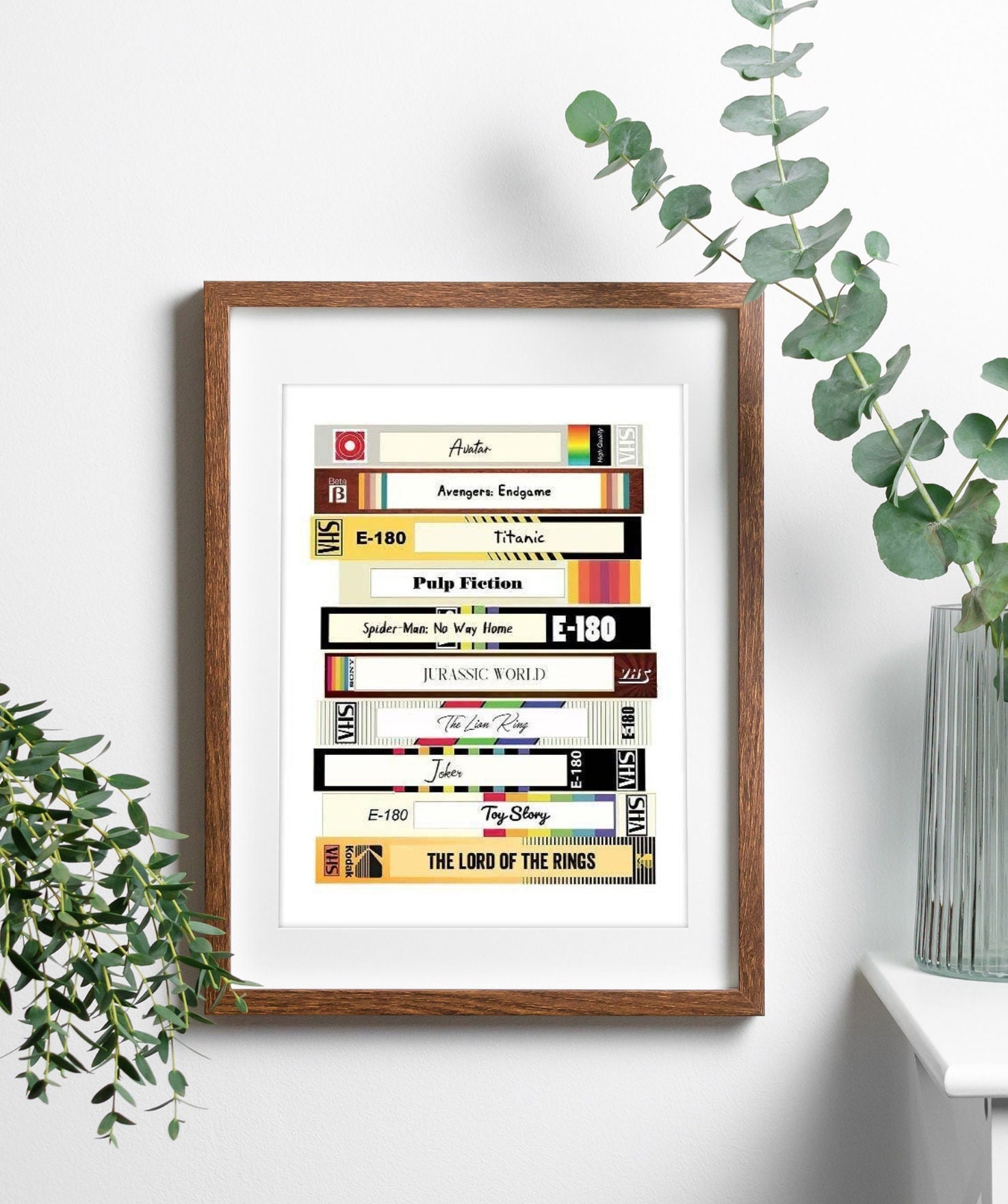 Vintage VHS Custom Favorite Movie Titles Print, Add Your Favorites ...